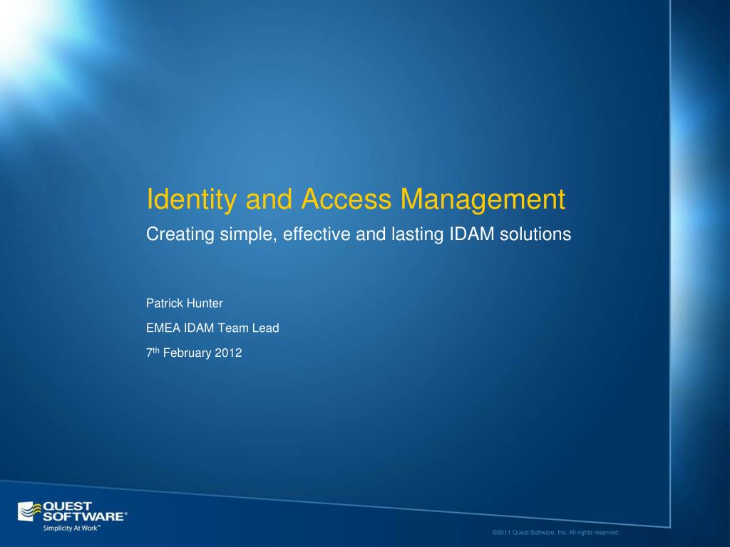 PPT - Identity and Access Management PowerPoint Presentation, free ...