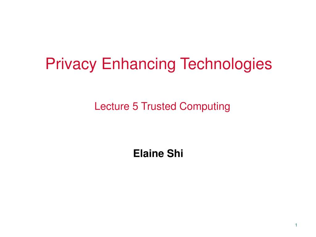 PPT - Privacy Enhancing Technologies PowerPoint Presentation, free ...