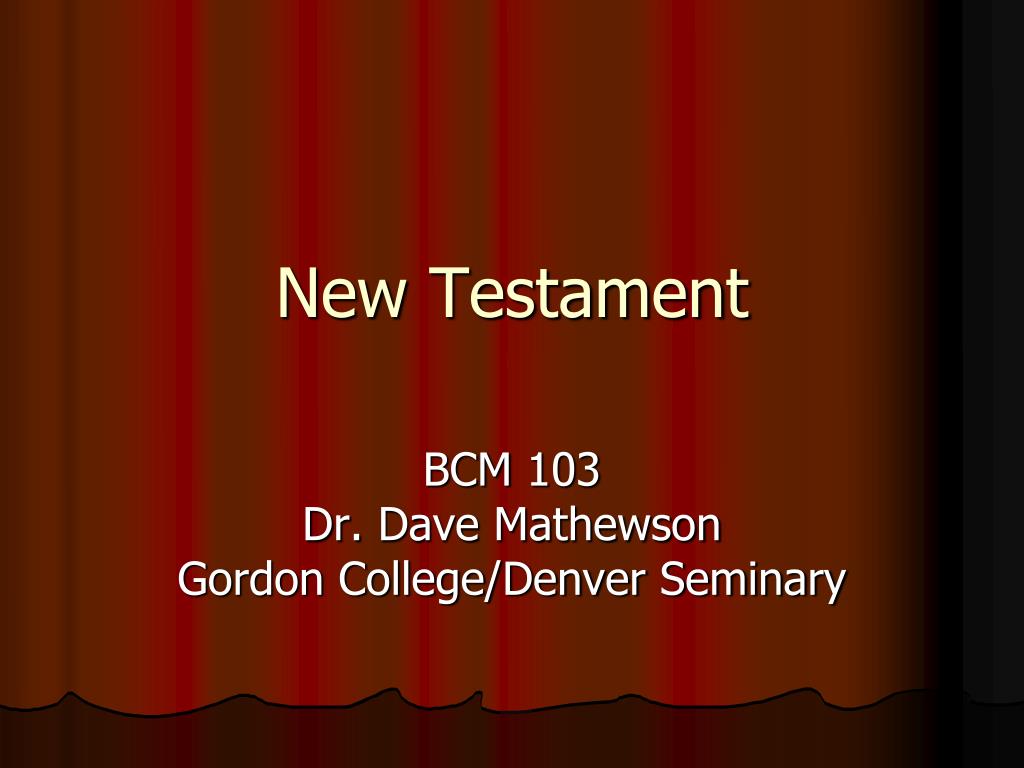 PPT - New Testament PowerPoint Presentation, free download - ID:2351880