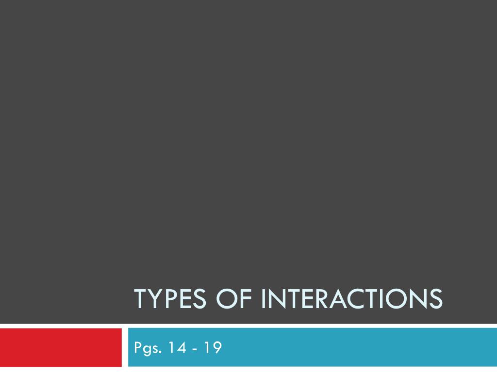 PPT - Types of Interactions PowerPoint Presentation, free download - ID ...