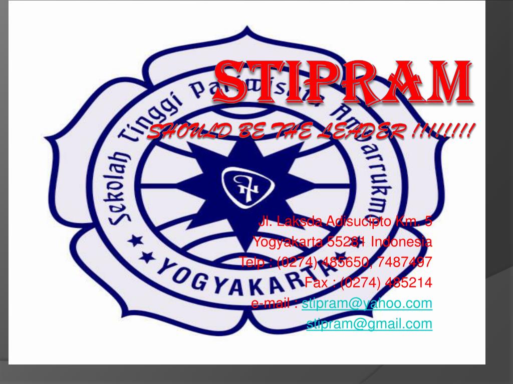 PPT - STIPRAM SHOULD BE THE LEADER !!!!!!!! PowerPoint Presentation ...