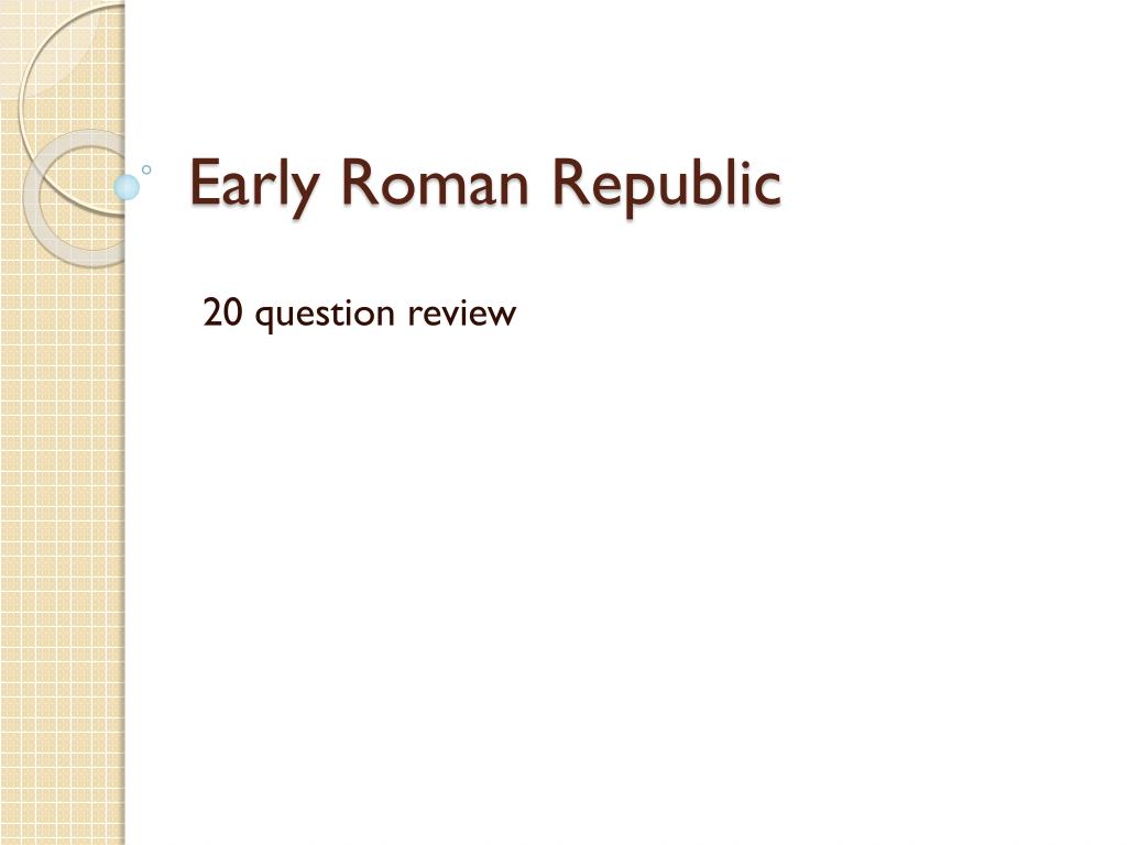 PPT - Early Roman Republic PowerPoint Presentation, free download - ID ...