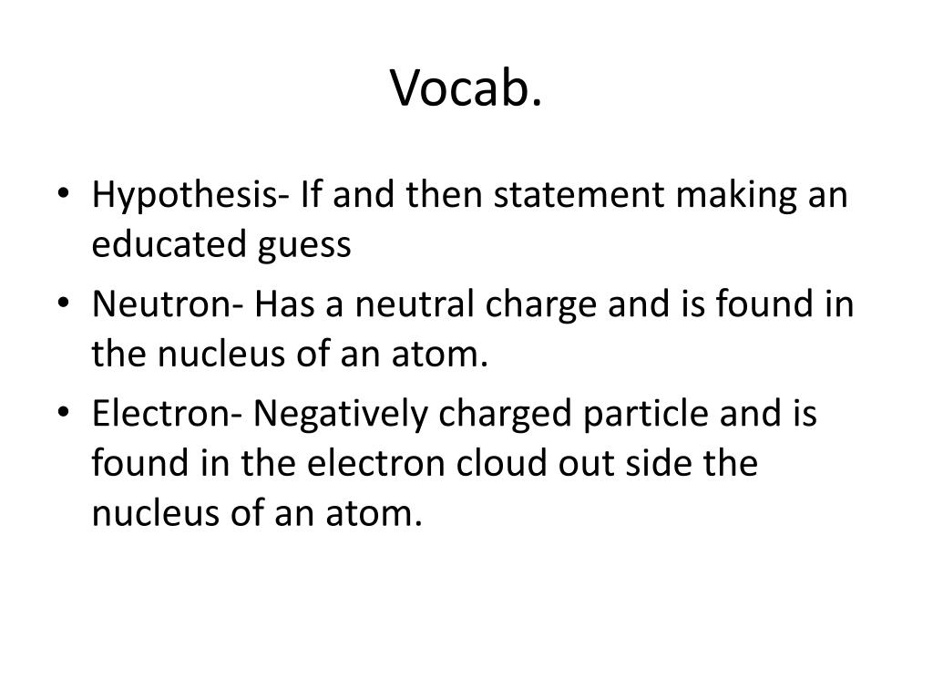 PPT - Vocab. PowerPoint Presentation, free download - ID:2353520