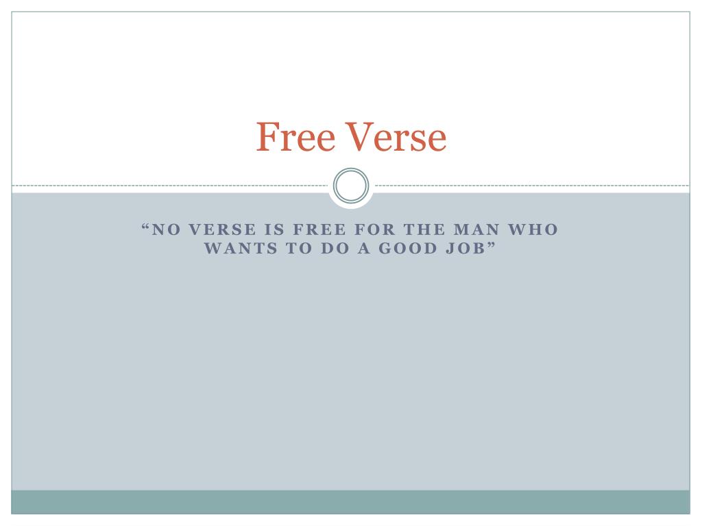 PPT - Free Verse PowerPoint Presentation, free download - ID:2355200