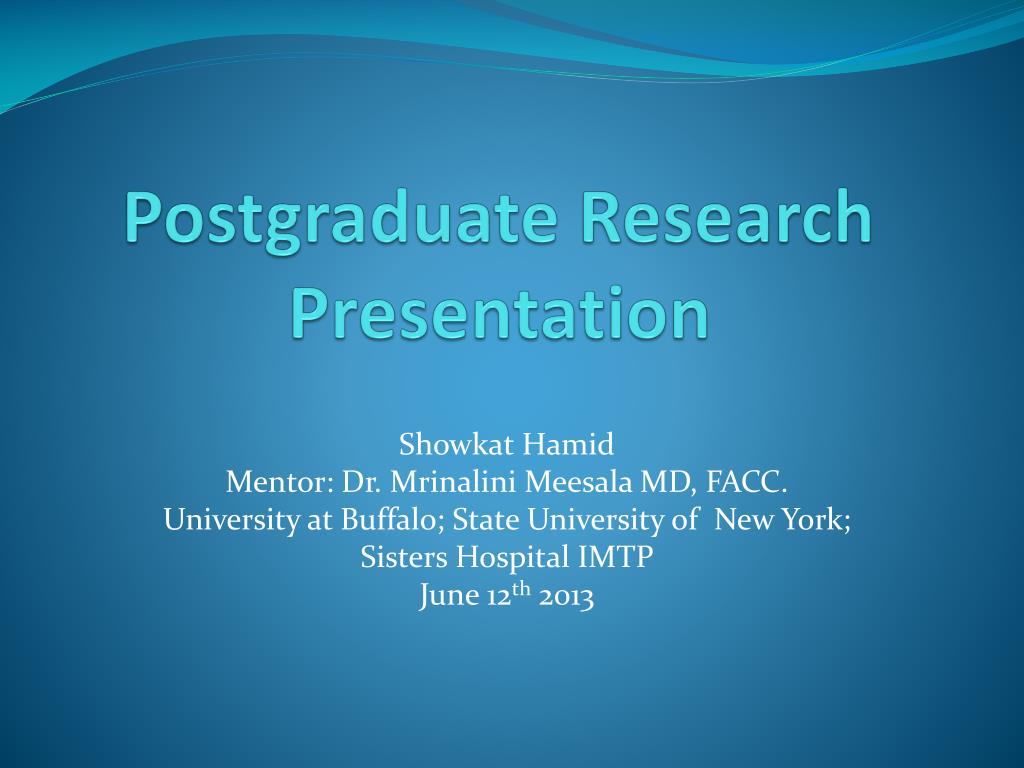 PPT - Postgraduate Research Presentation PowerPoint Presentation, free ...