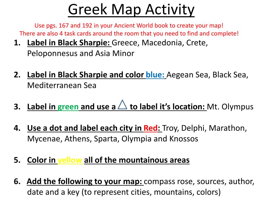 PPT - Greek Map Activity: Explore Ancient World Geography PowerPoint ...