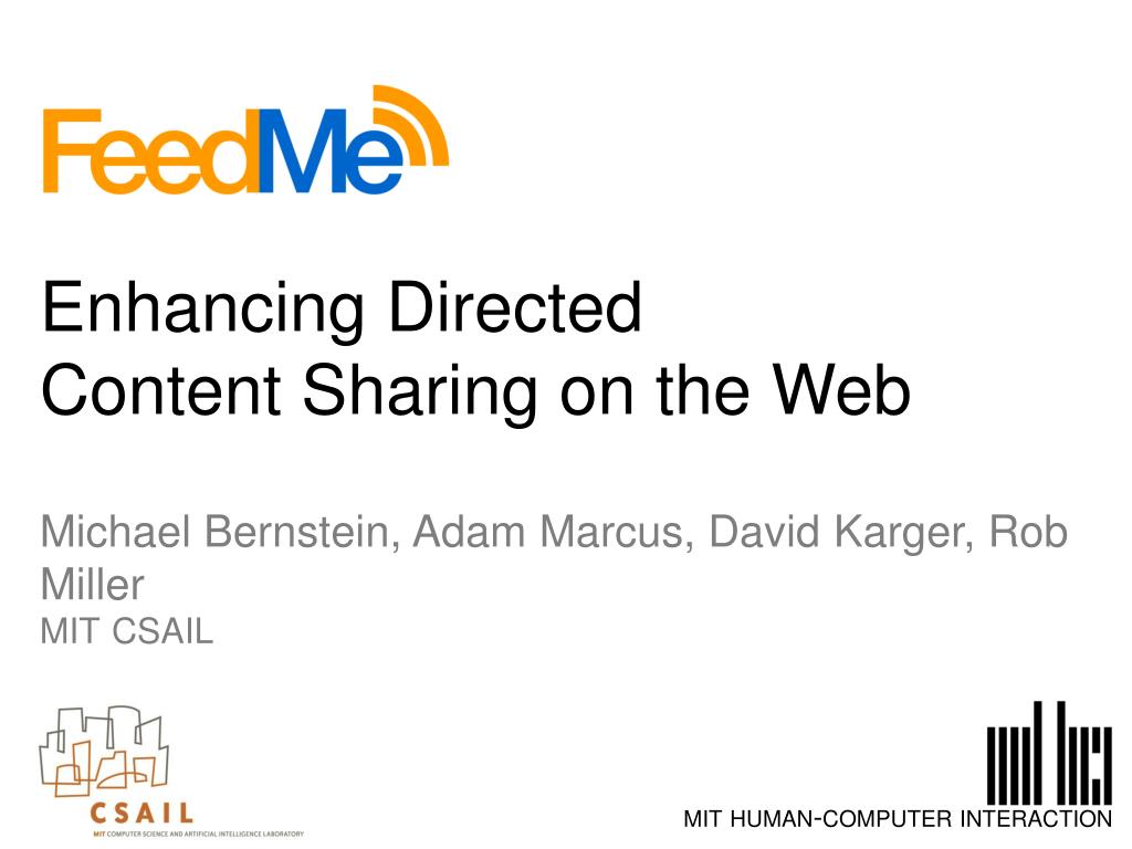 PPT - Enhancing Directed Content Sharing on the Web PowerPoint ...