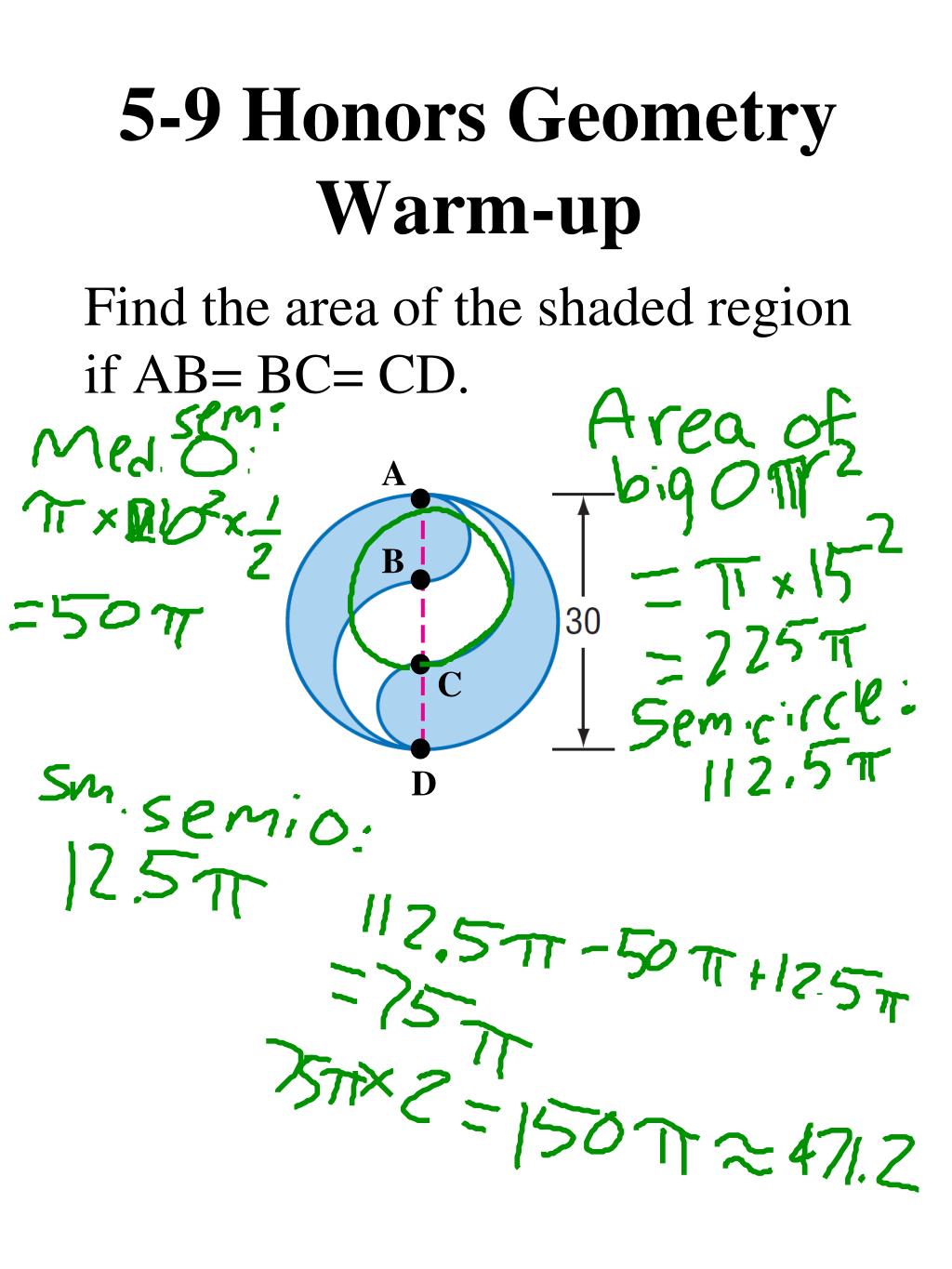 PPT - 5-9 Honors Geometry Warm-up PowerPoint Presentation, free download - ID:2359365