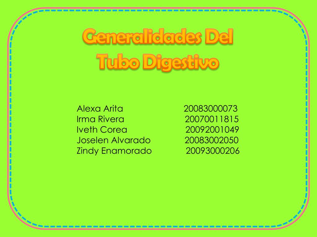 PPT - Generalidades Del Tubo Digestivo PowerPoint Presentation, free ...
