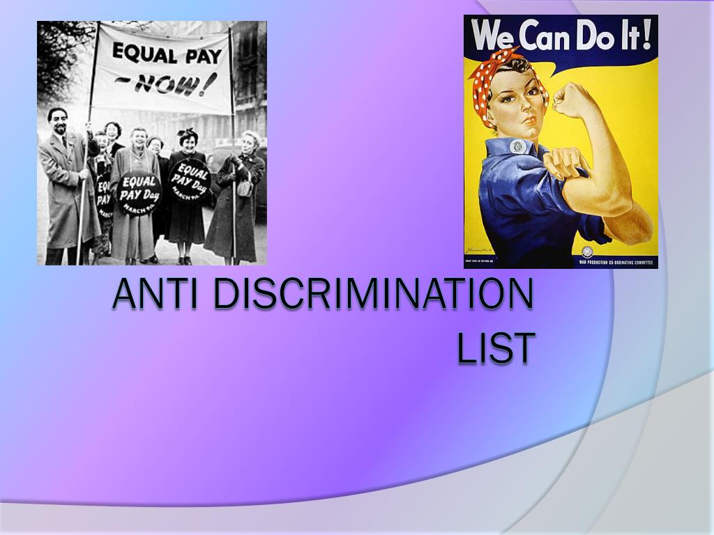 PPT - Understanding Anti-Discrimination Law: Grounds, Application, and ...