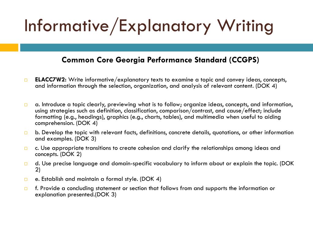 PPT - Informative/Explanatory Writing PowerPoint Presentation, free ...