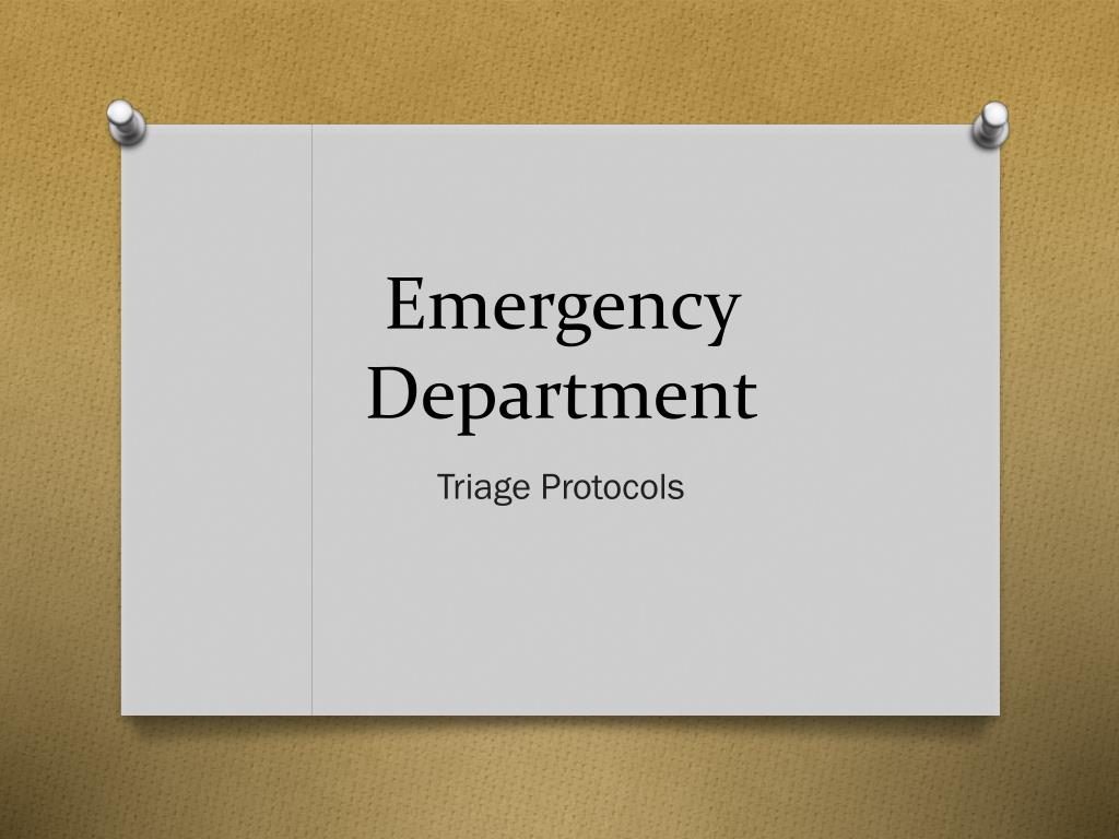 PPT - Emergency Department PowerPoint Presentation, free download - ID ...