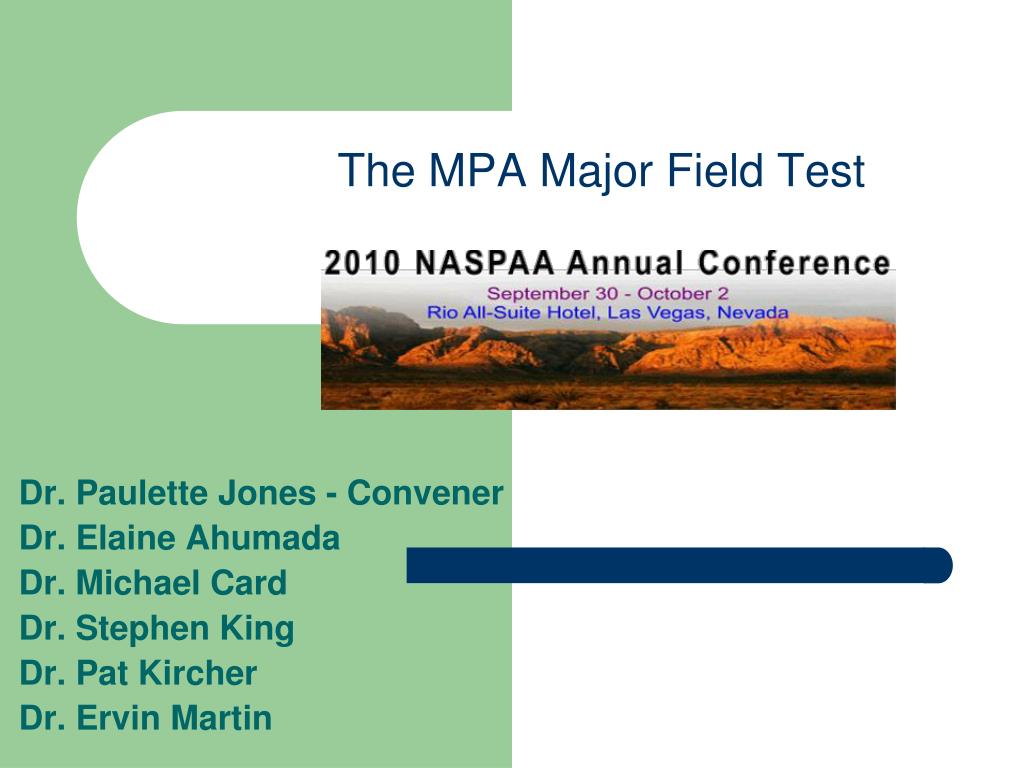 PPT - The MPA Major Field Test PowerPoint Presentation, free download ...