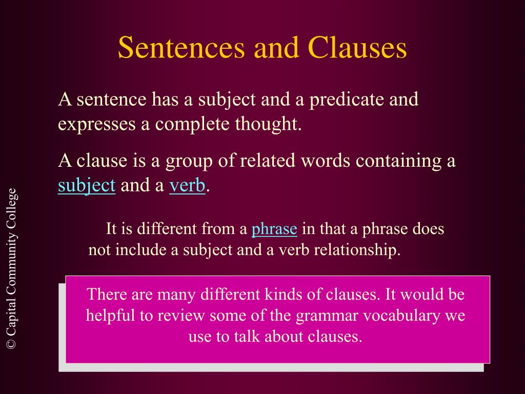 PPT - Sentences and Clauses PowerPoint Presentation, free download - ID ...