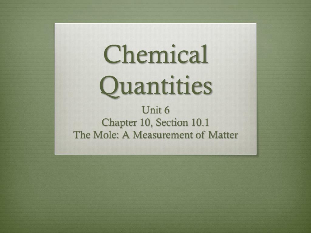 PPT - Chemical Quantities PowerPoint Presentation, free download - ID ...