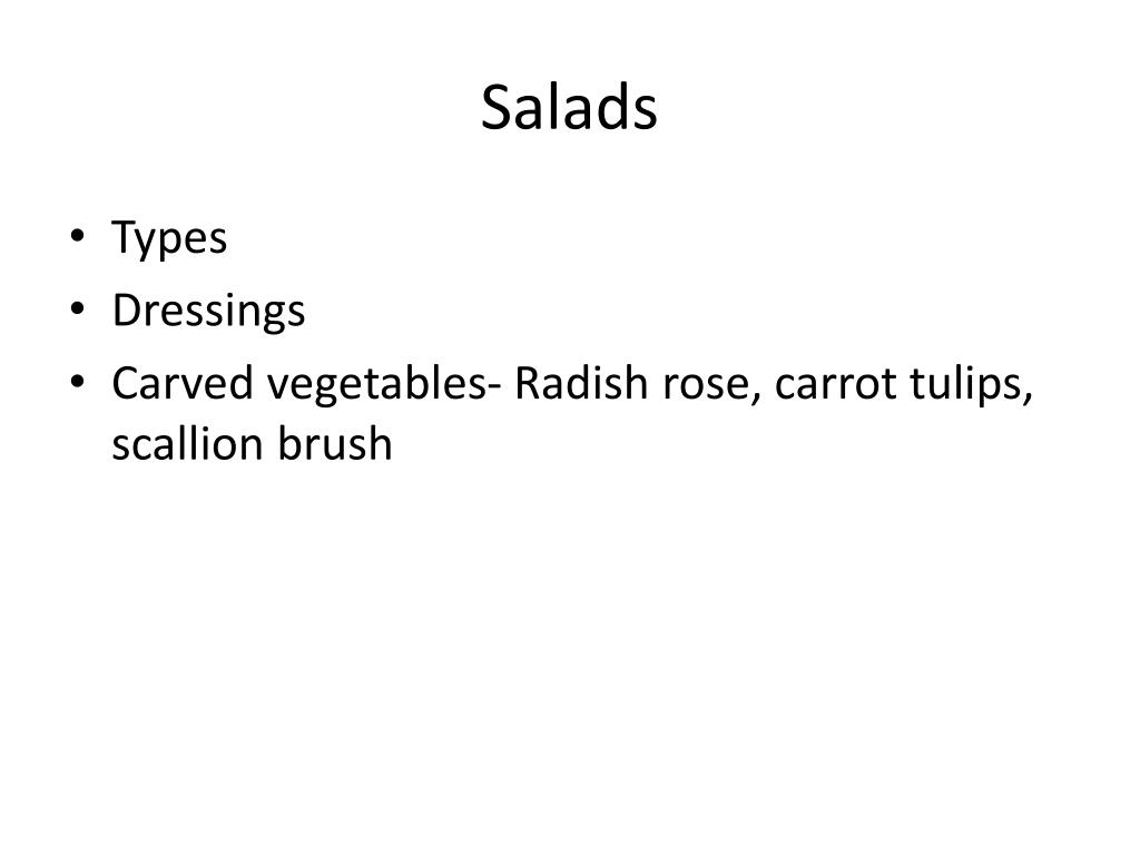 PPT - Salads PowerPoint Presentation, free download - ID:2370778