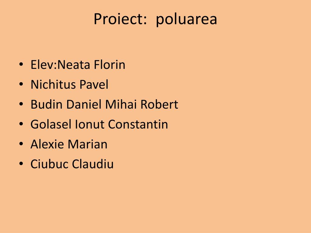 PPT - Proiect : poluarea PowerPoint Presentation, free download - ID ...