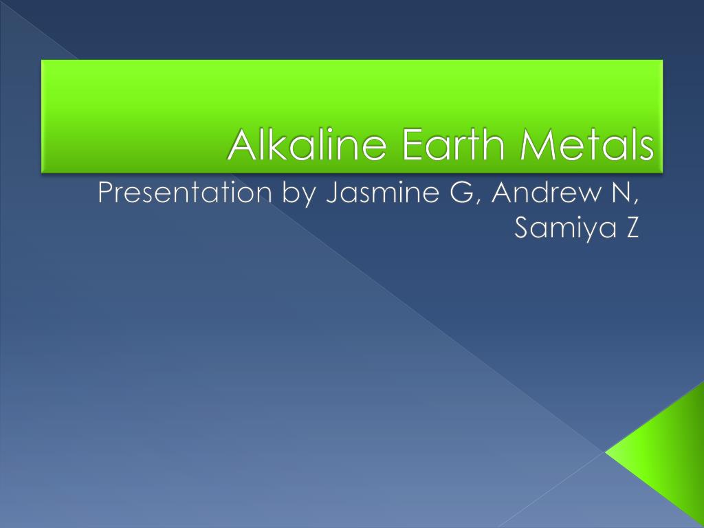 PPT - Alkaline Earth Metals PowerPoint Presentation, free download - ID ...