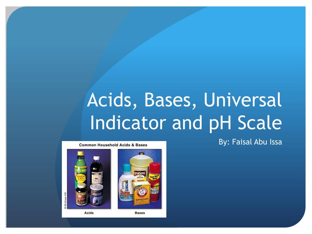 PPT - Acids, Bases, Universal Indicator and pH Scale PowerPoint ...