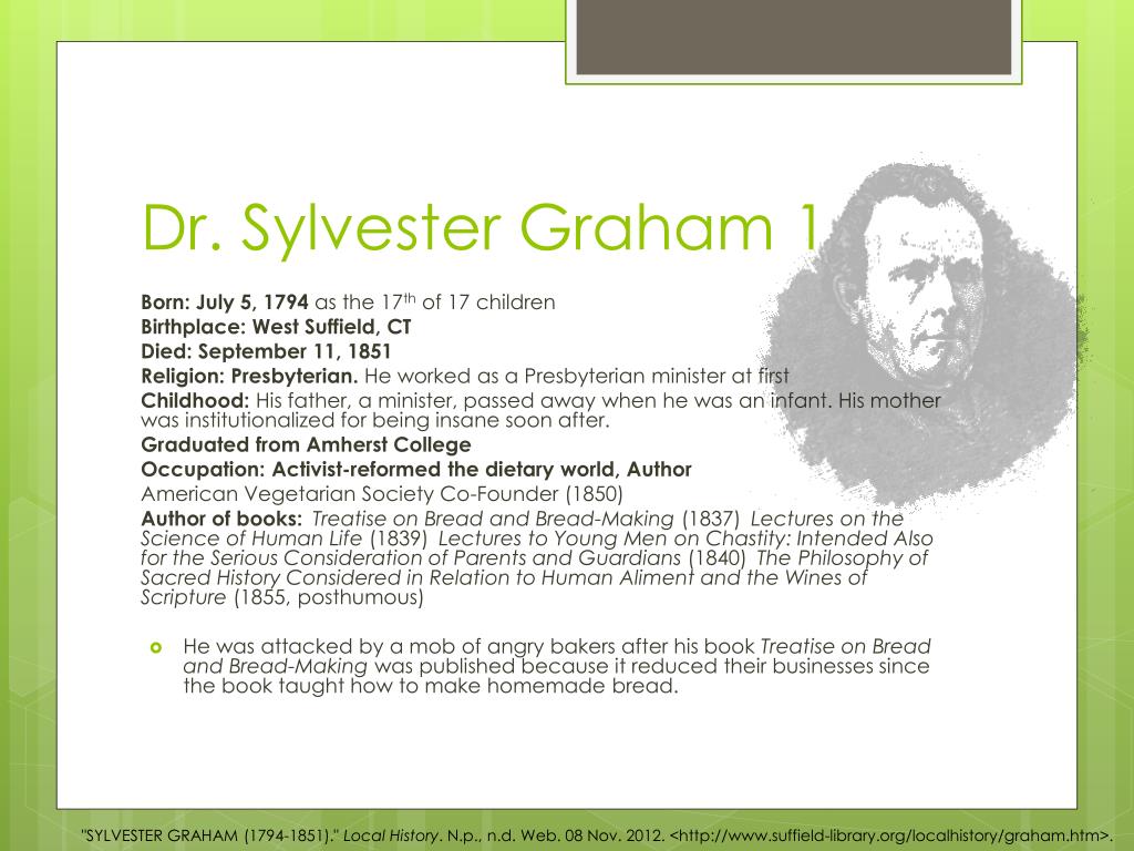 PPT - Dr. Sylvester Graham 1 PowerPoint Presentation, free download ...