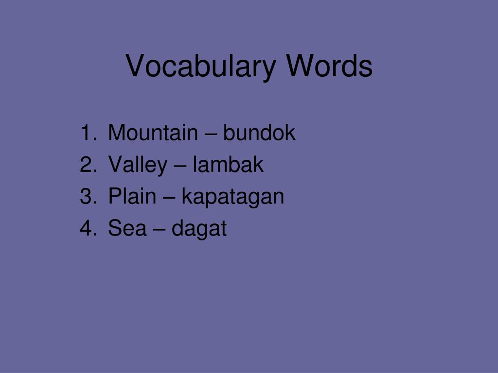 PPT - Vocabulary Words PowerPoint Presentation, free download - ID:2373916
