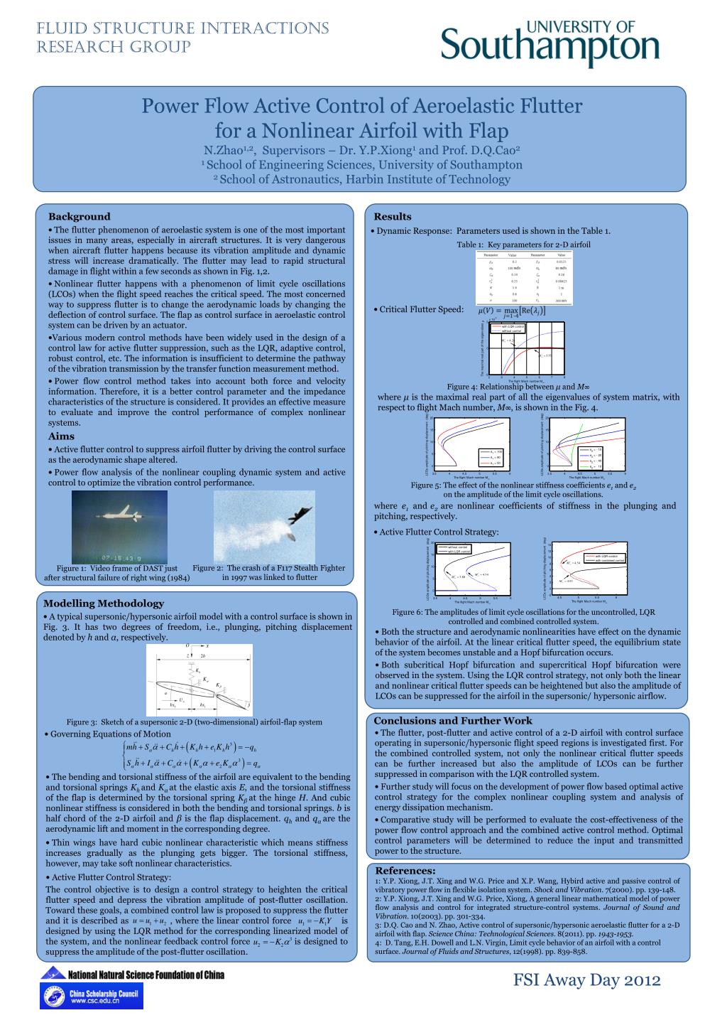 PPT - Power Flow Active Control of Aeroelastic Flutter for a Nonlinear ...