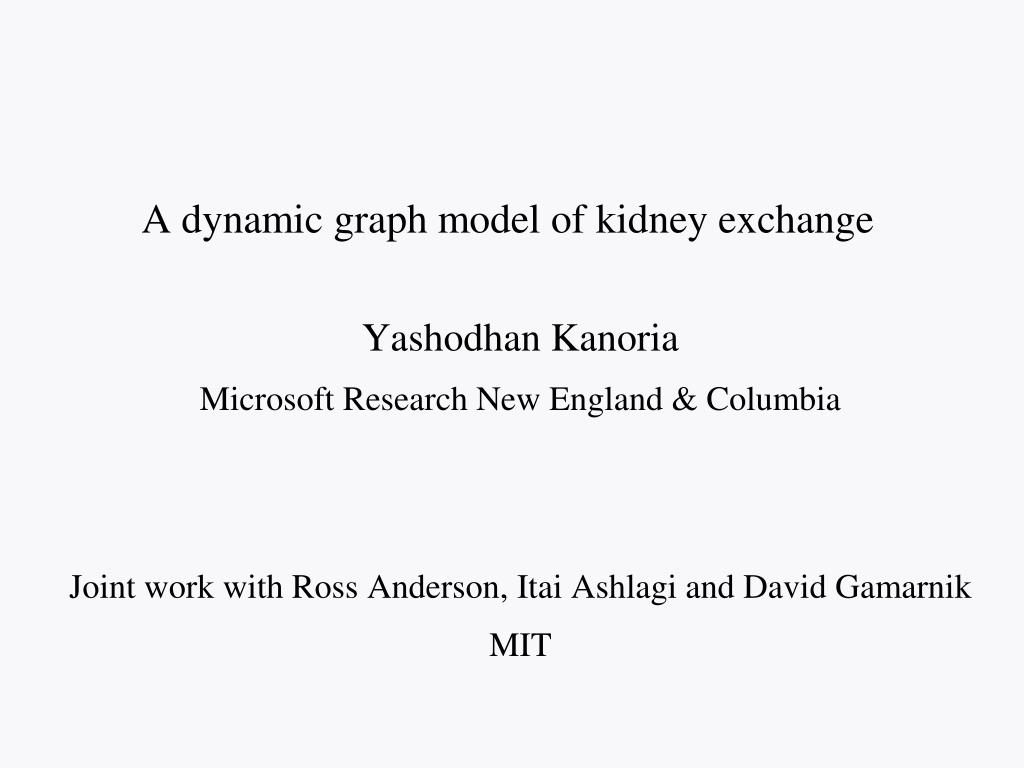 PPT - A dynamic graph model of kidney exchange PowerPoint Presentation ...