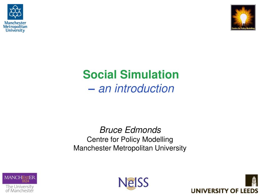 PPT - Social Simulation – an introduction PowerPoint Presentation, free ...