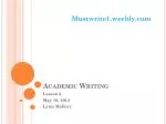 PPT - Academic Writing PowerPoint Presentation, free download - ID:172257