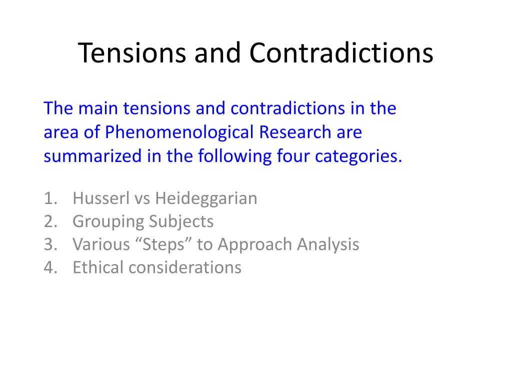 PPT - Tensions and Contradictions PowerPoint Presentation, free ...