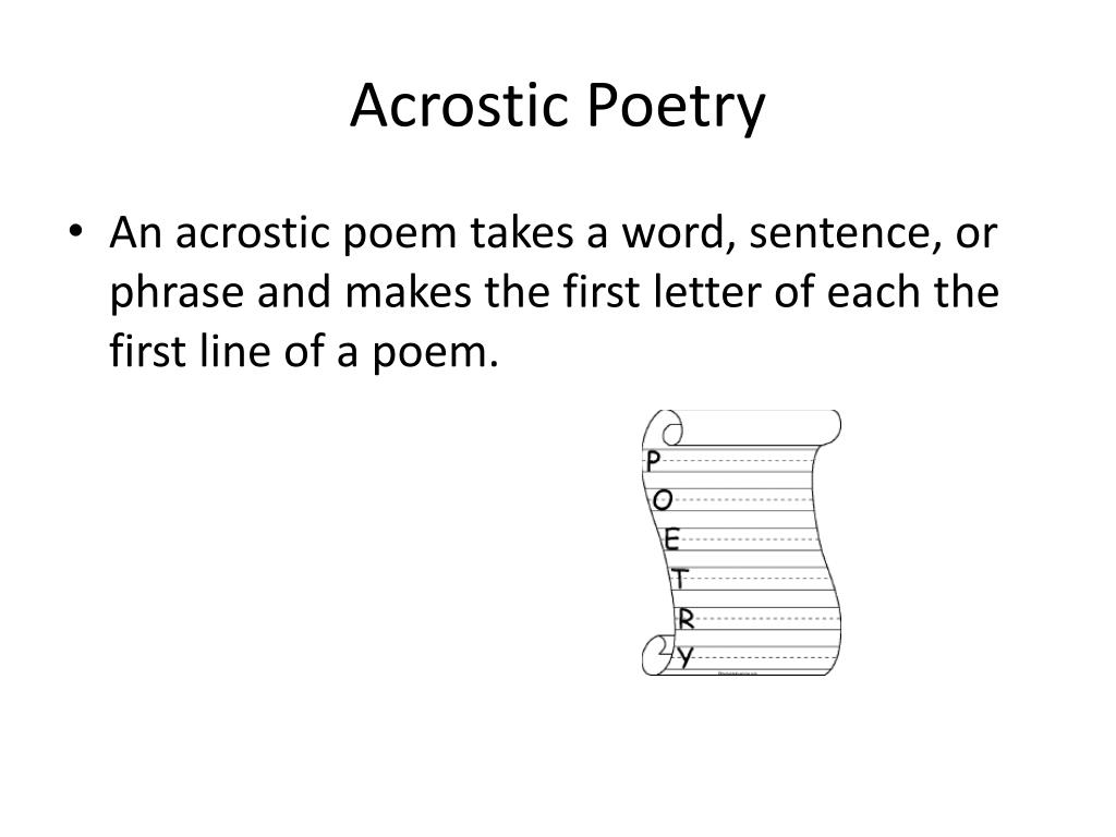 PPT - Acrostic Poetry PowerPoint Presentation, free download - ID:2381752