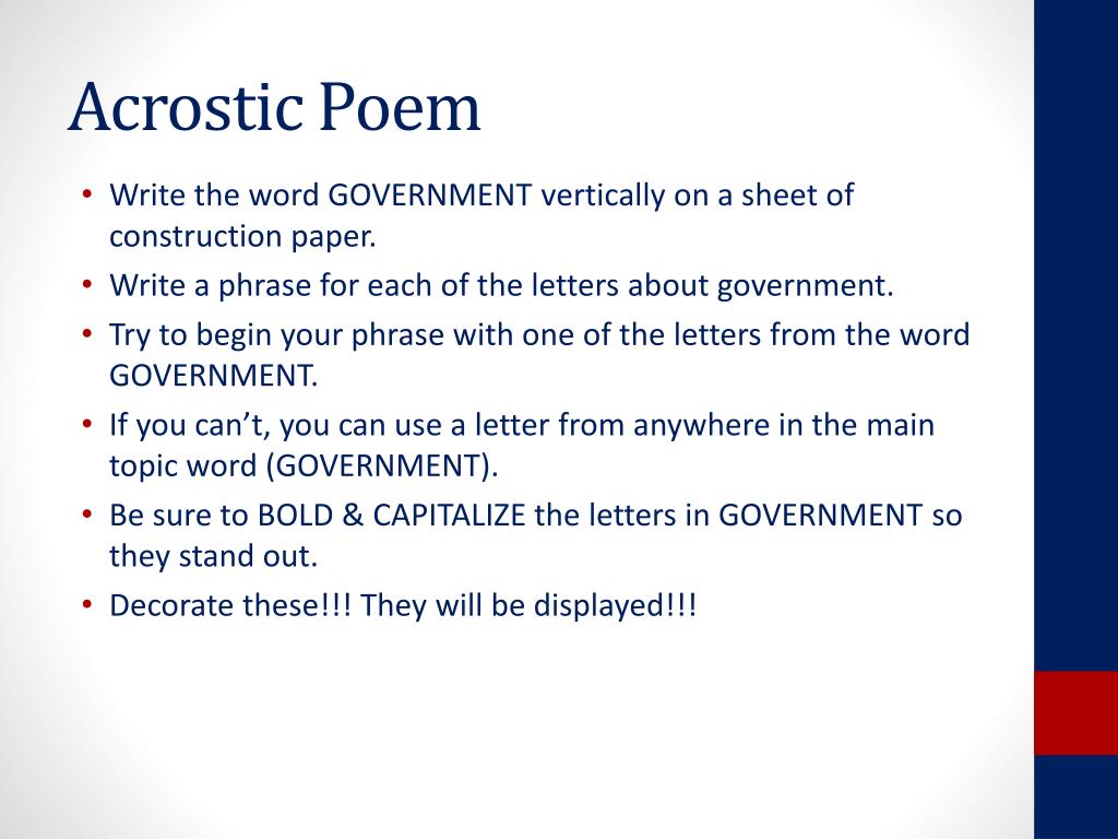 PPT - Acrostic Poem PowerPoint Presentation, free download - ID:2381868