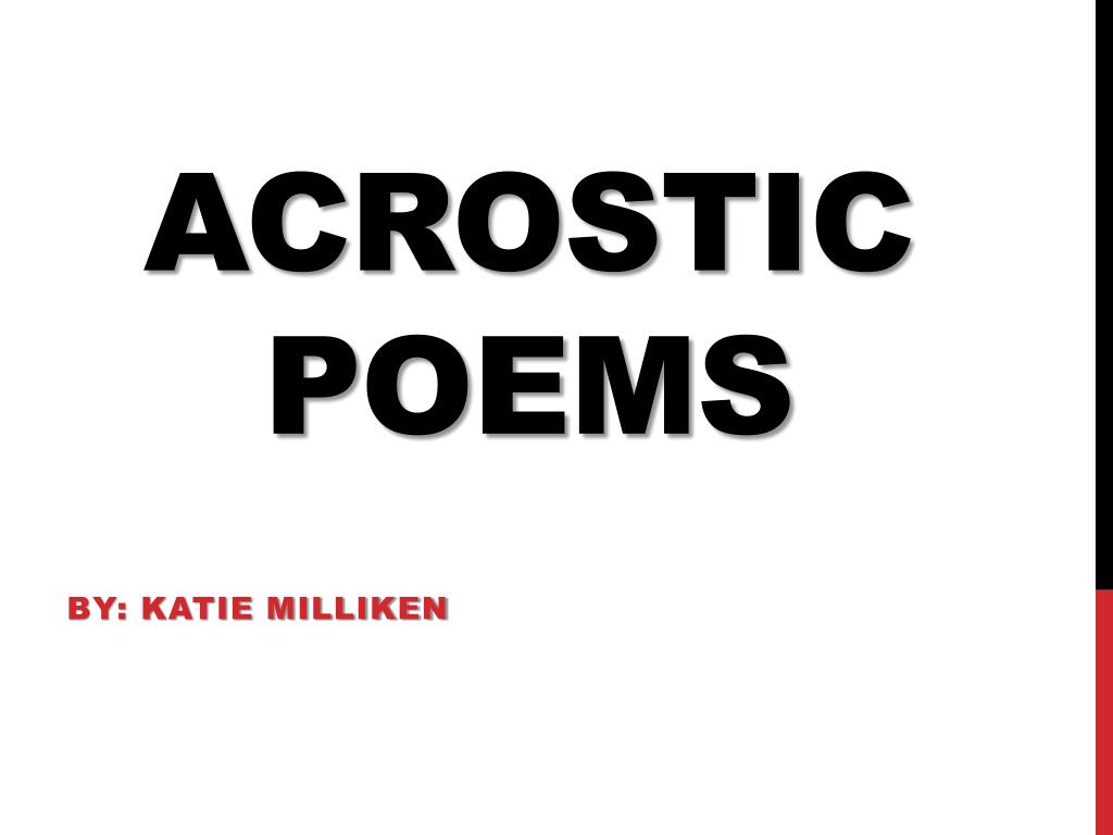 PPT - Acrostic Poems PowerPoint Presentation, free download - ID:2381894