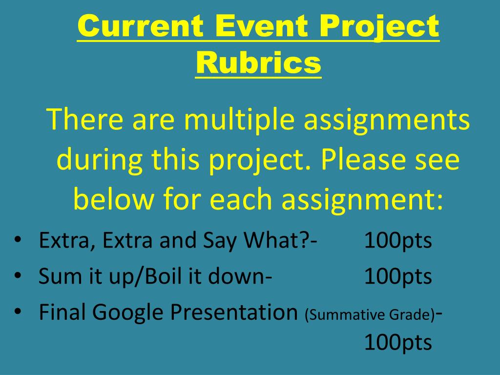 PPT - Current Event Project Rubrics PowerPoint Presentation, free ...