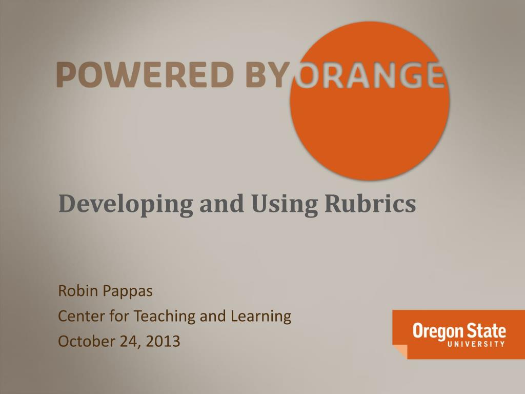 PPT - Developing and Using Rubrics PowerPoint Presentation, free ...