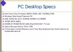PPT - Evol Specs PowerPoint Presentation, free download - ID:3374210
