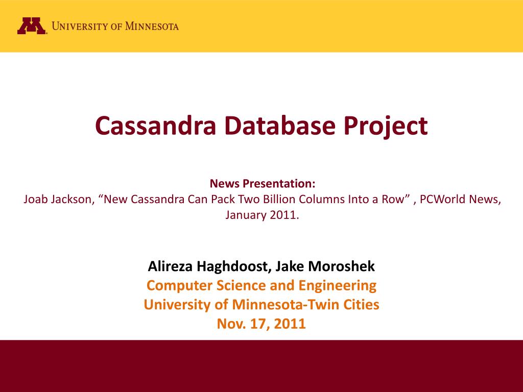 PPT - Cassandra Database Project PowerPoint Presentation, free download ...