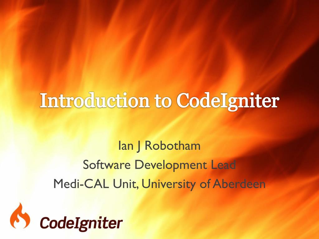 PPT - Introduction to CodeIgniter PowerPoint Presentation, free ...