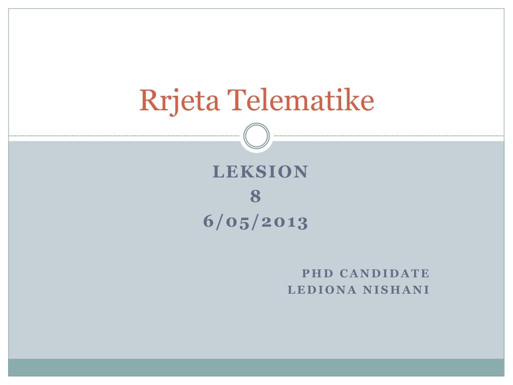 PPT - Rrjeta Telematike PowerPoint Presentation, free download - ID:2385164