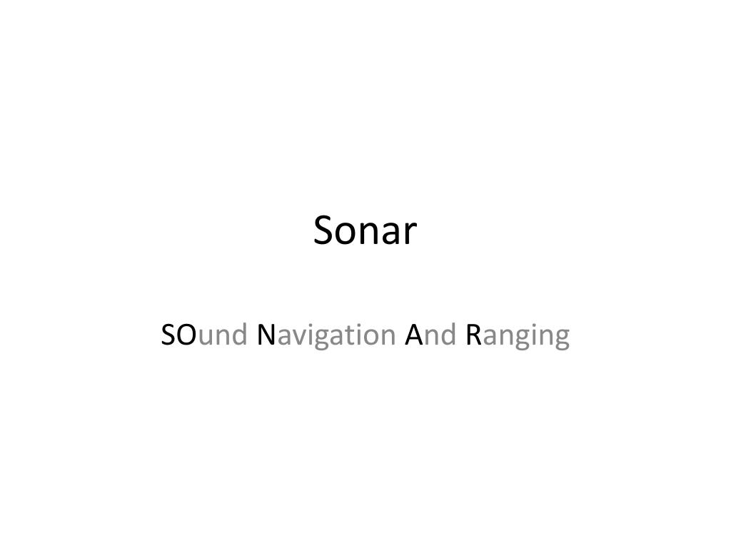 PPT - Sonar PowerPoint Presentation, free download - ID:2385312