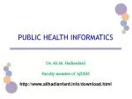 PPT - Introduction to Public Health Informatics PowerPoint Presentation ...
