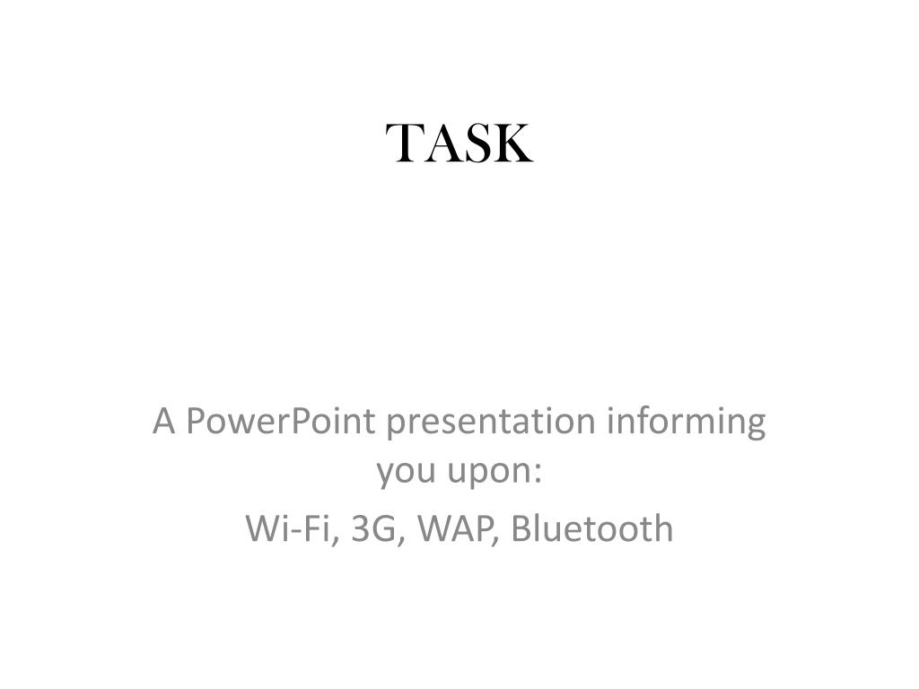 PPT - TASK PowerPoint Presentation, free download - ID:2385393
