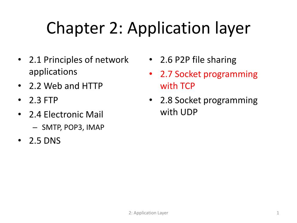 Ppt Understanding Application Layer Protocols Tcp Udp And Socket