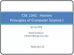PPT - CSE 2341 - Honors Principles of Computer Science I PowerPoint ...