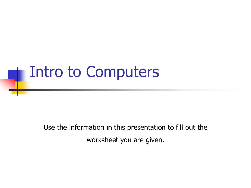 PPT - Intro to Computers PowerPoint Presentation, free download - ID ...