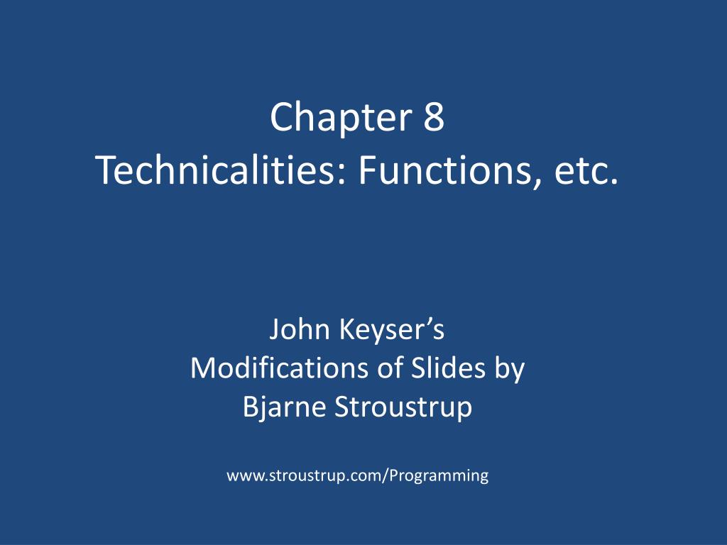 PPT - C++ Language Technicalities: Declarations, Definitions, Functions Overview PowerPoint ...