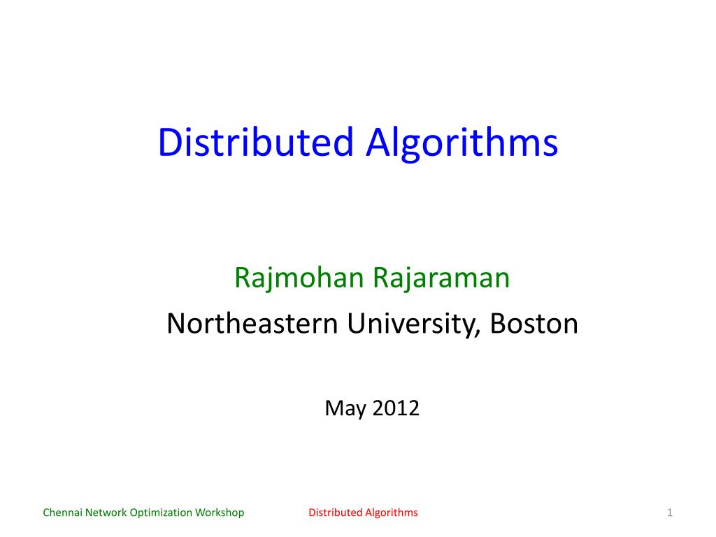 Ppt Distributed Algorithms Powerpoint Presentation Free Download