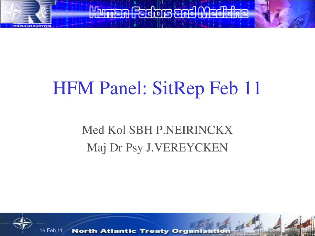 PPT - Enhancing Human Effectiveness and Health in Military Operations ...
