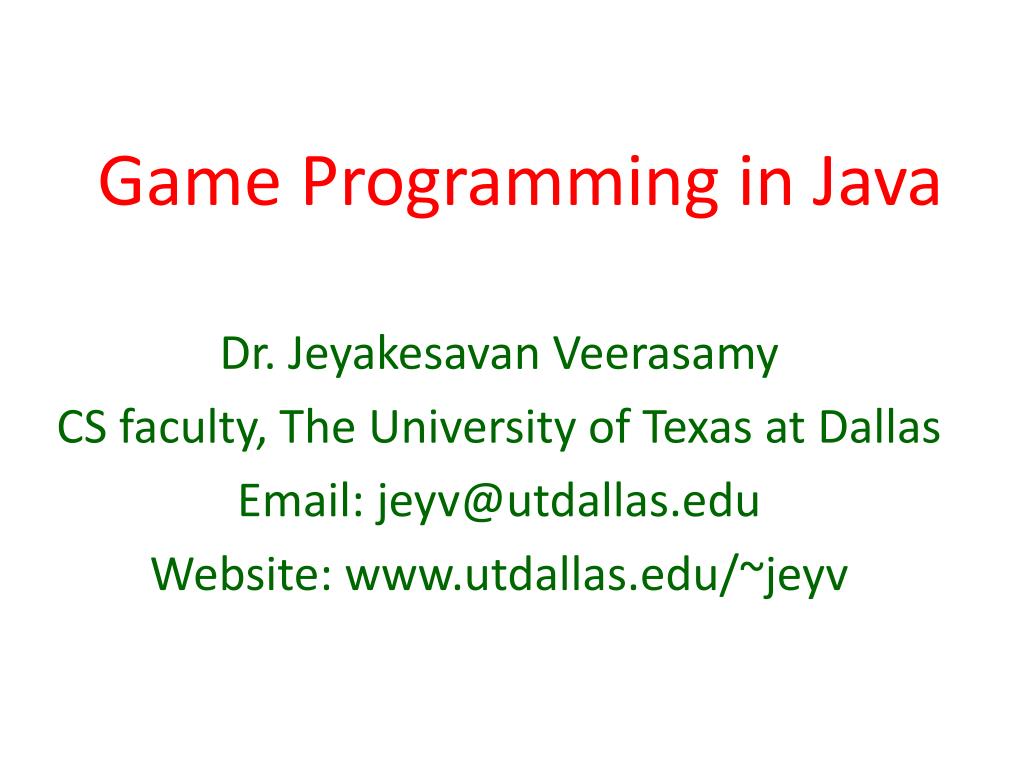 PPT - Game Programming in Java PowerPoint Presentation, free download ...