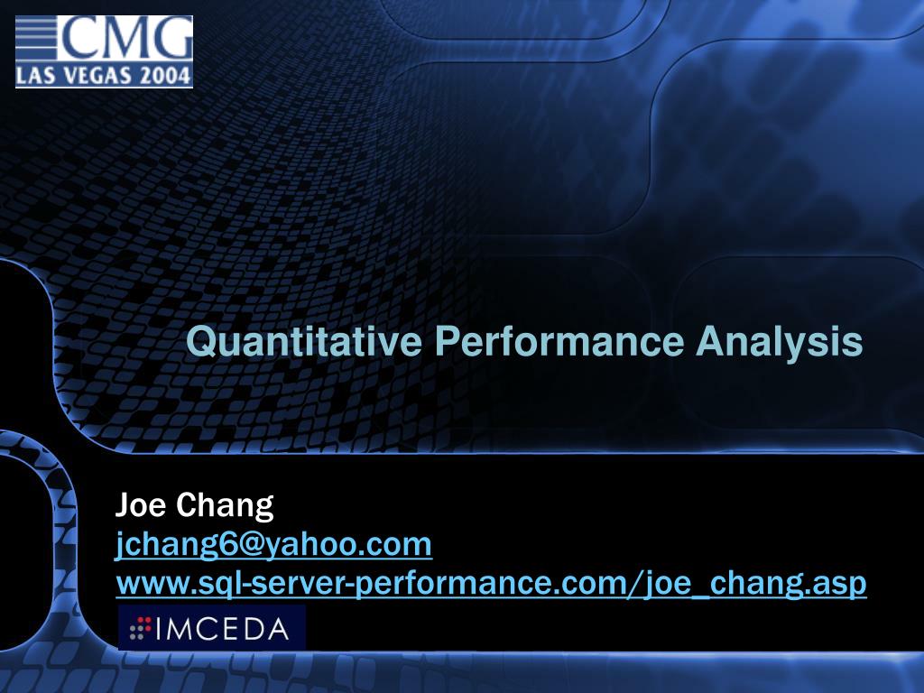 PPT - Quantitative Performance Analysis PowerPoint Presentation, free ...